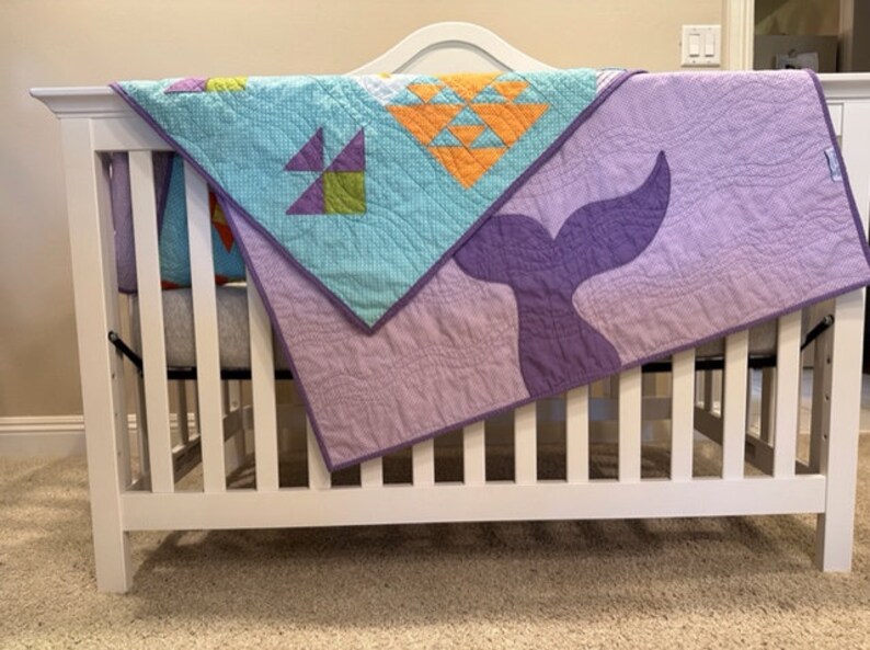 Once Upon a Mermaid Panel and Pieced Quilt - Etsy