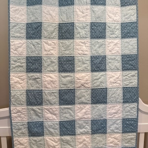 Gingham Toddler Quilt - Etsy