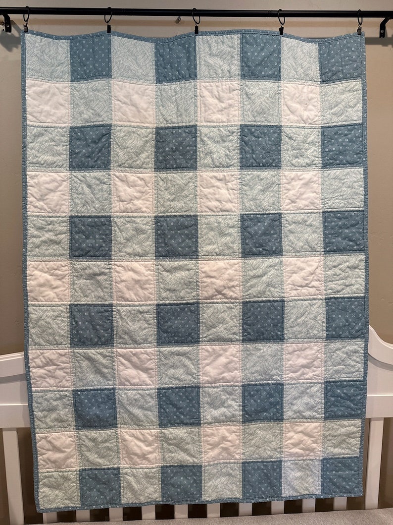 Gingham Toddler Quilt - Etsy
