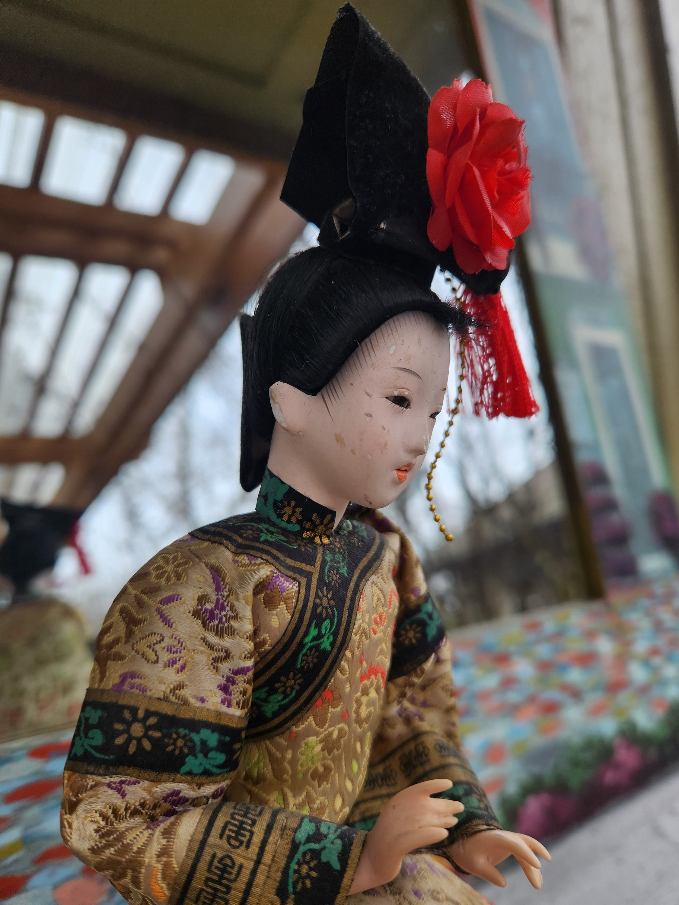 Vintage Chinese Doll, Collectible Antique, Traditional Chinese Doll, - Etsy