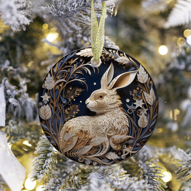 Rabbit Ornament - Etsy