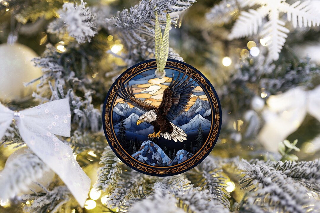 Acrylic Ornament Bald Eagle Ornament Winter Holiday Decor Christmas ...