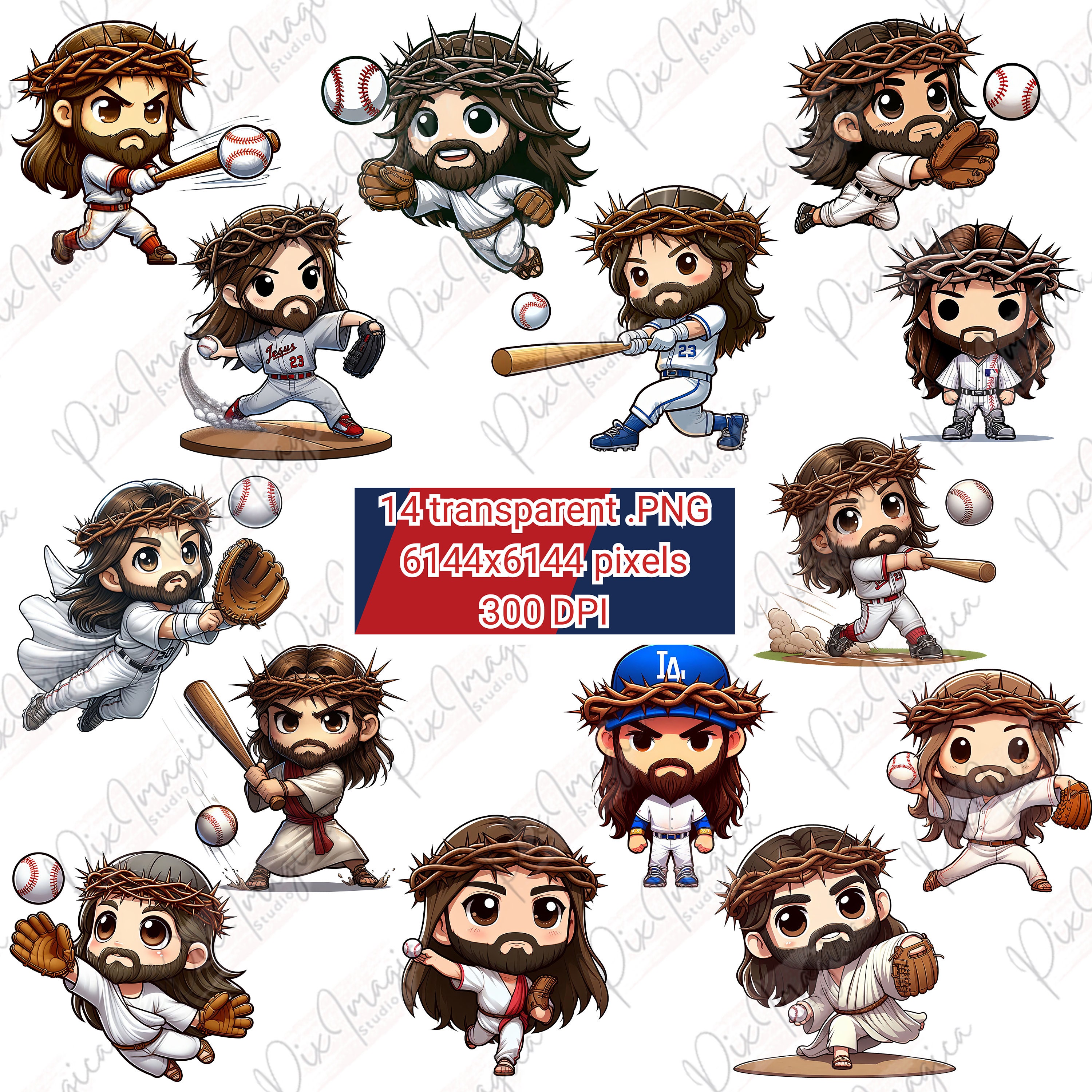 Baseball Jesus Clipart Transparent PNG, Cute Sweet Happy Chibi Jesus ...