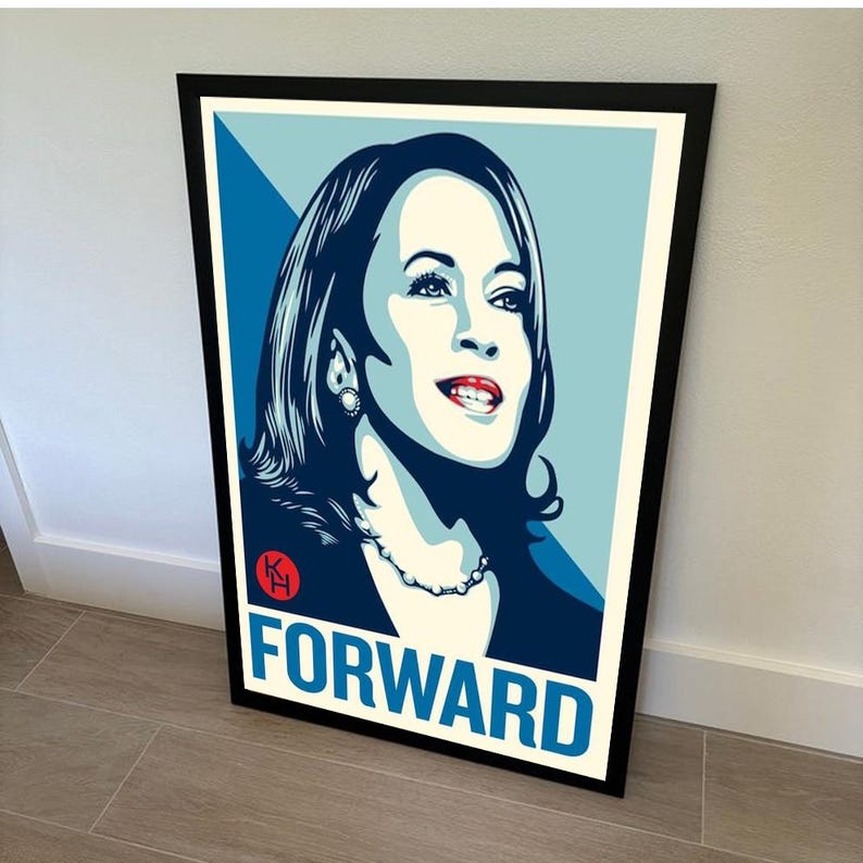 Kamala Harris Shepard Fairey Forward Museum Quality Poster ,digital ...