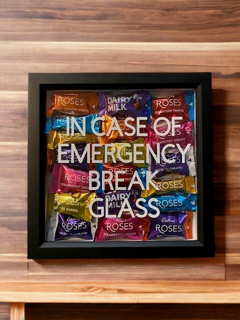 In Case of Emergency Chocolate Stash, Emergency Stash Frame, Filled or ...