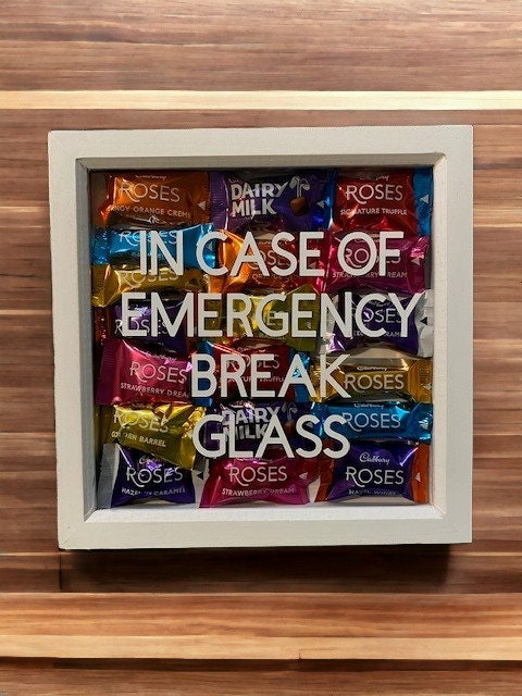In Case of Emergency Chocolate Stash, Emergency Stash Frame, Filled or ...