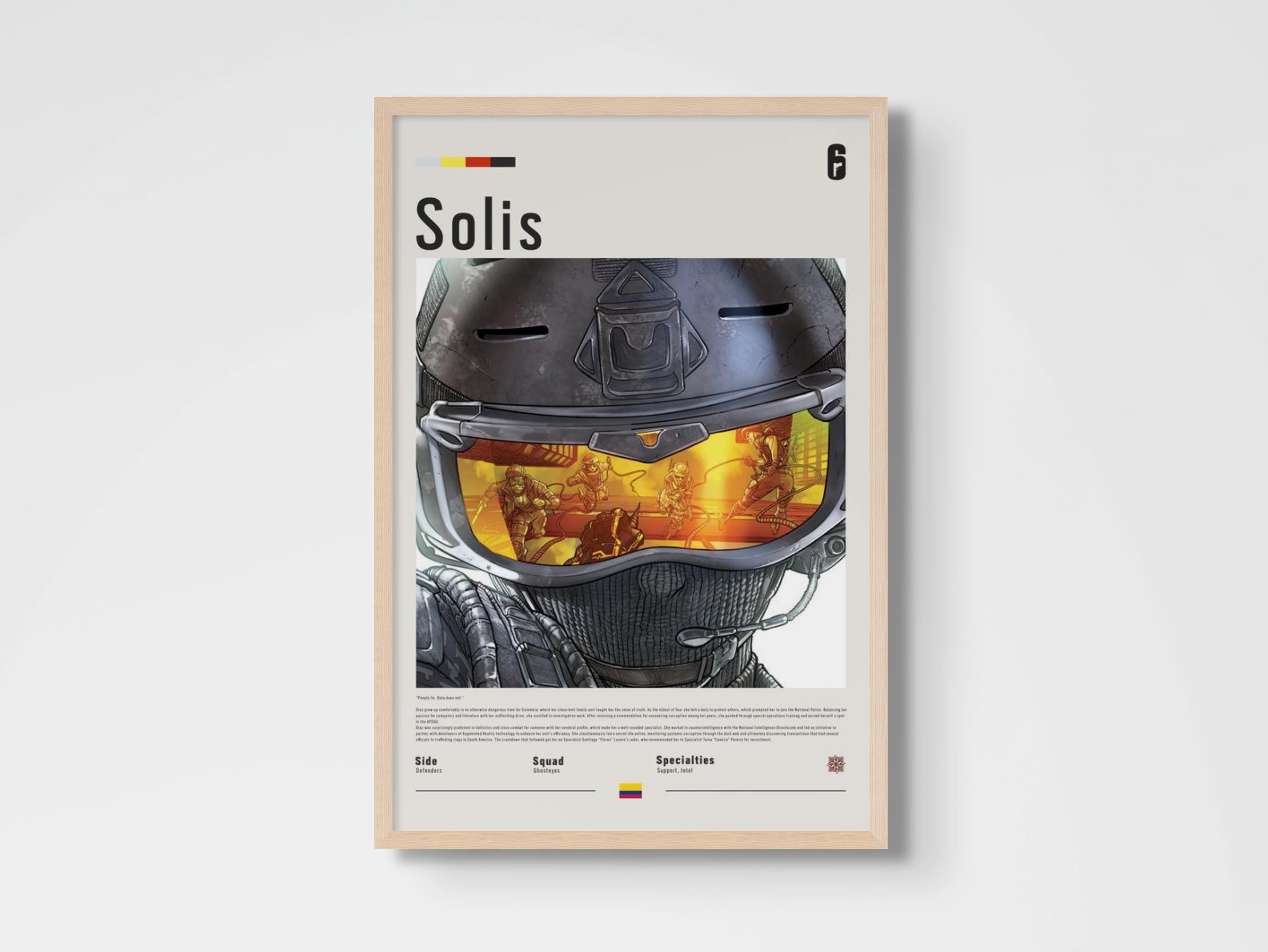 Six Siege - Solis Poster, Six Siege Print, Six Siege Poster, Gaming ...