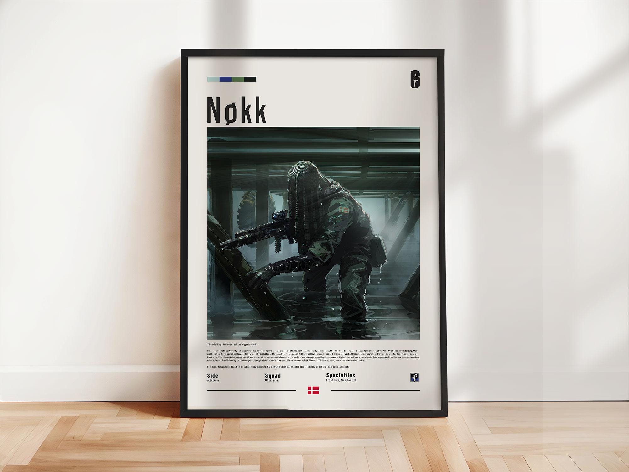 Six Siege - Nokk Poster, Six Siege Print, Six Siege Poster, Gaming ...