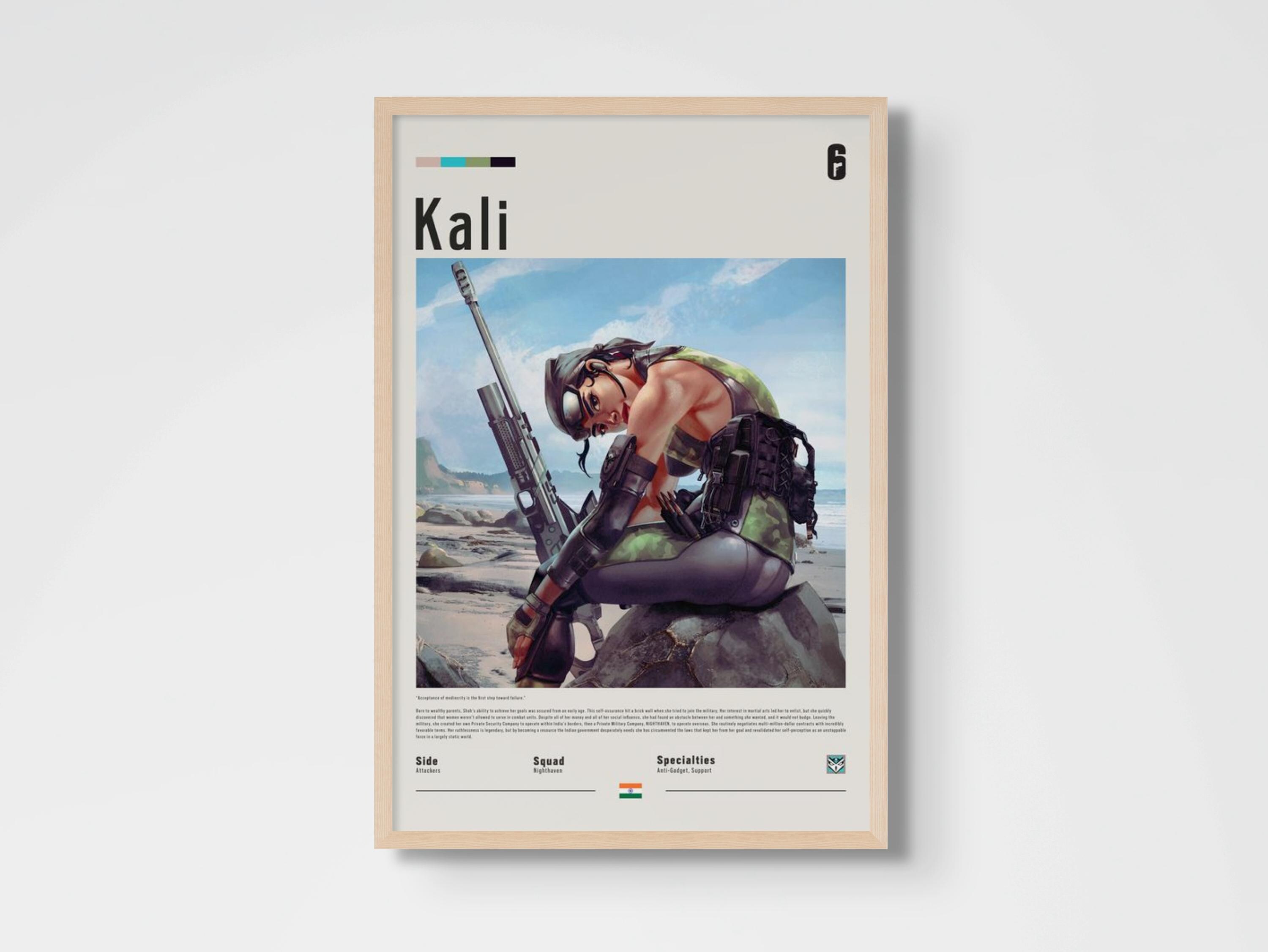 Six Siege - Kali Poster, Six Siege Print, Six Siege Poster, Gaming ...