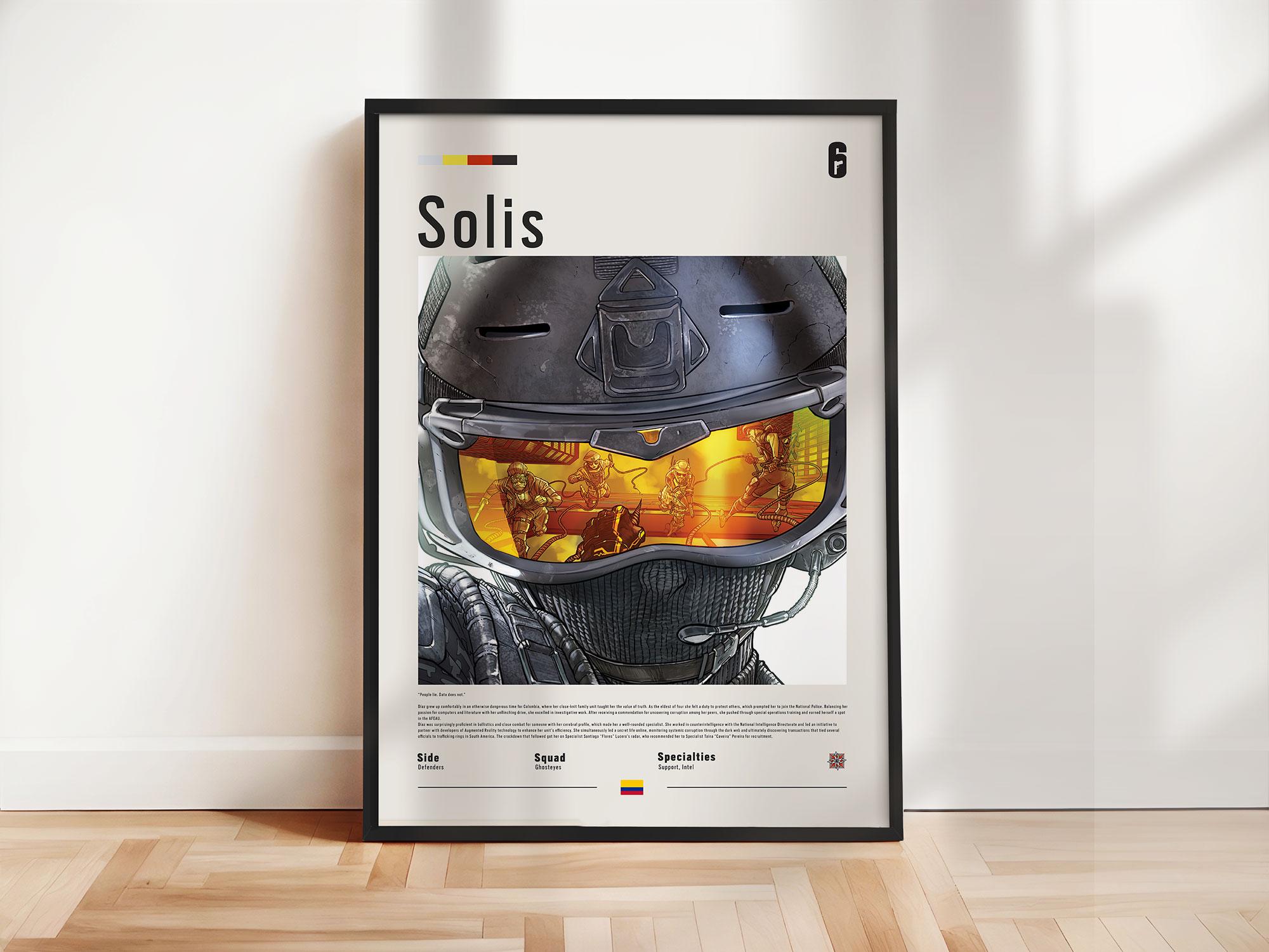 Six Siege - Solis Poster, Six Siege Print, Six Siege Poster, Gaming ...