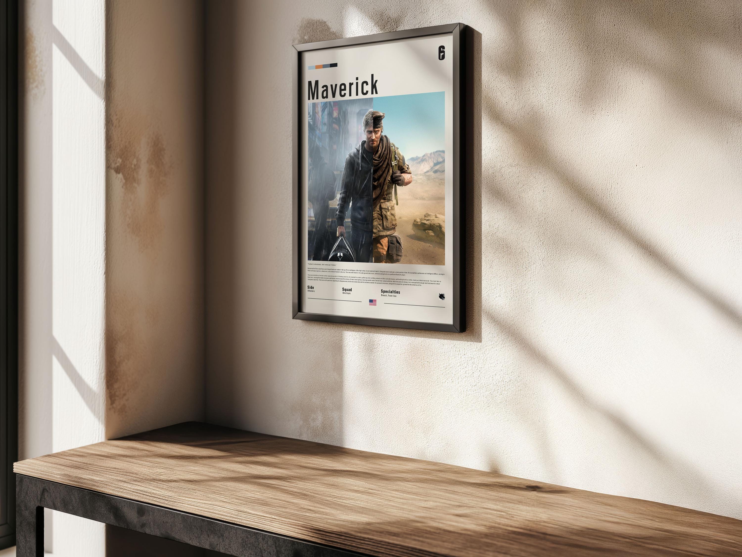 Six Siege - Maverick Poster, Six Siege Print, Six Siege Poster, Gaming ...