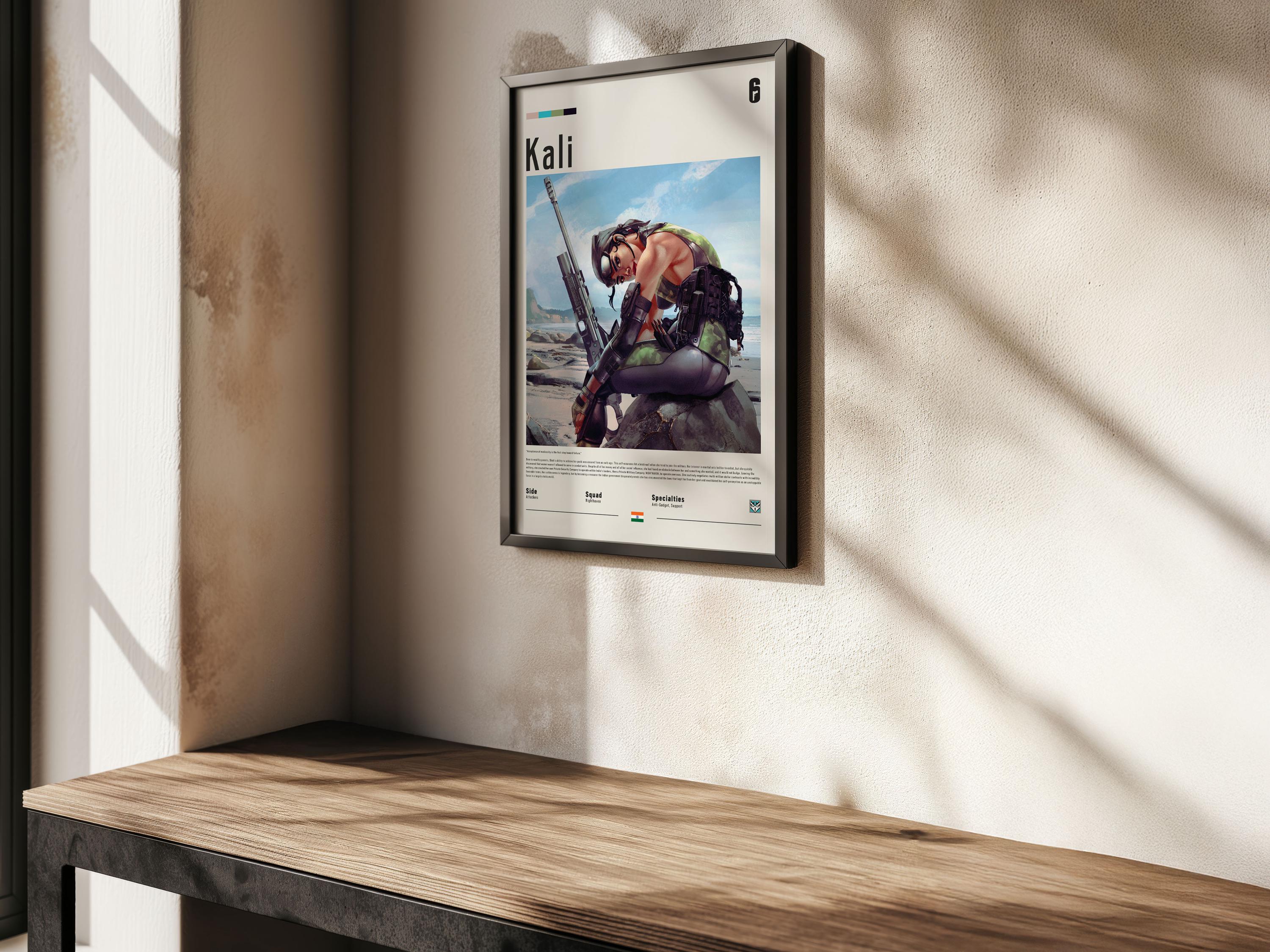 Six Siege - Kali Poster, Six Siege Print, Six Siege Poster, Gaming ...