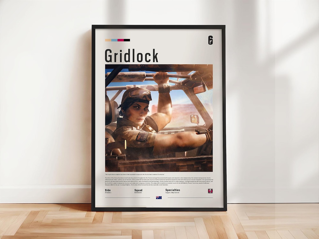 Six Siege - Gridlock Poster, Six Siege Print, Six Siege Poster, Gaming ...