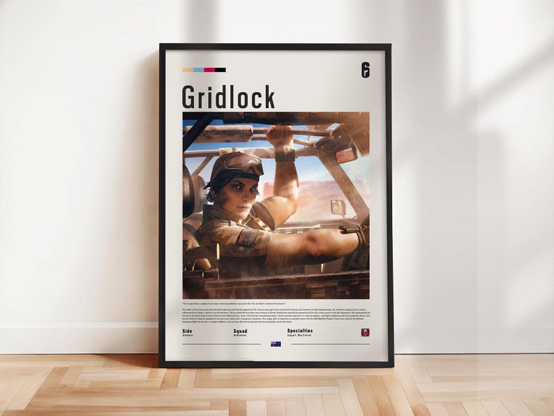 Six Siege - Gridlock Poster, Six Siege Print, Six Siege Poster, Gaming ...