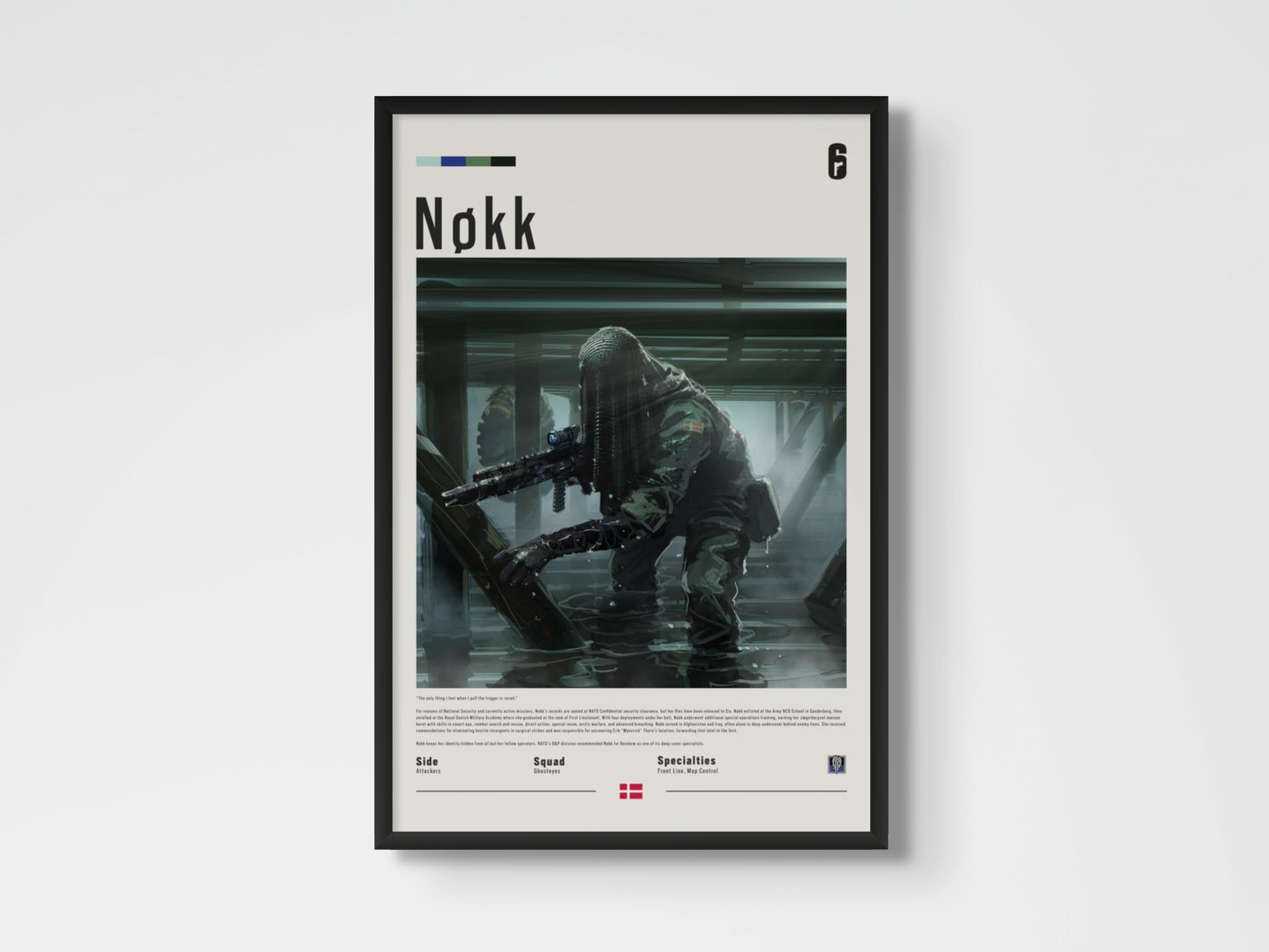 Six Siege Nokk Poster, Six Siege Print, Six Siege Poster, Gaming Print ...