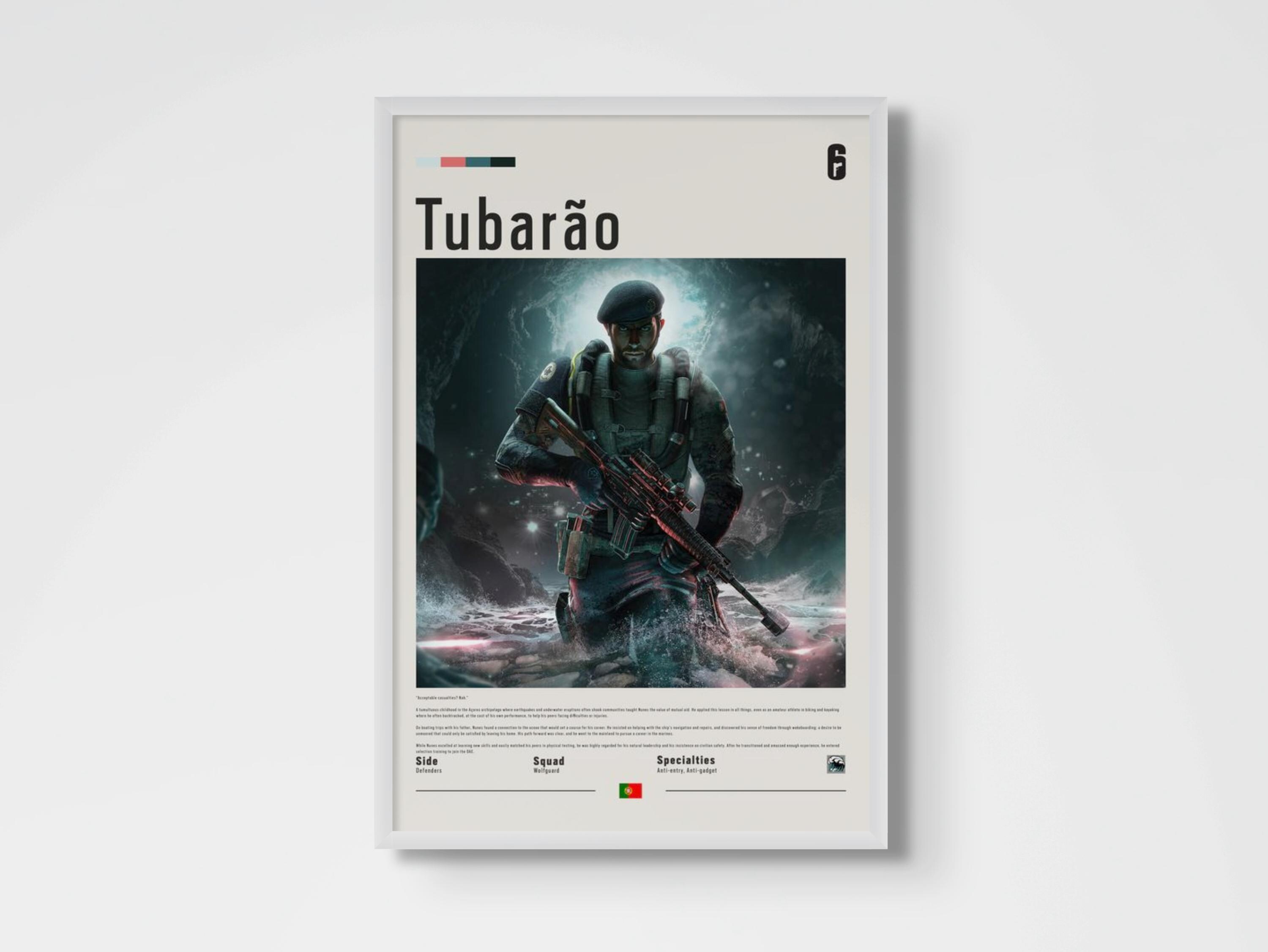 Six Siege - Tubarao Poster, Six Siege Print, Six Siege Poster, Gaming ...