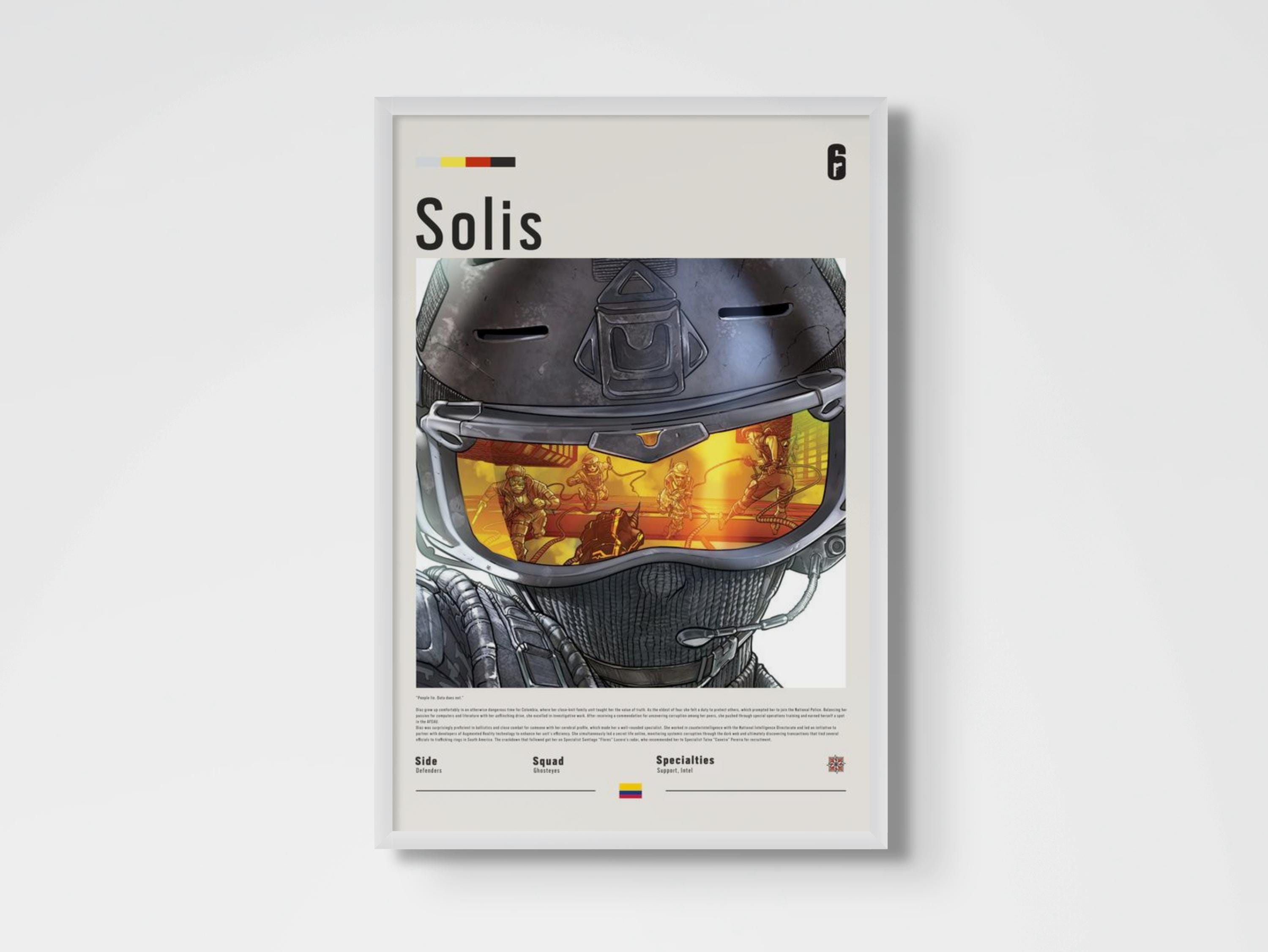 Six Siege - Solis Poster, Six Siege Print, Six Siege Poster, Gaming ...