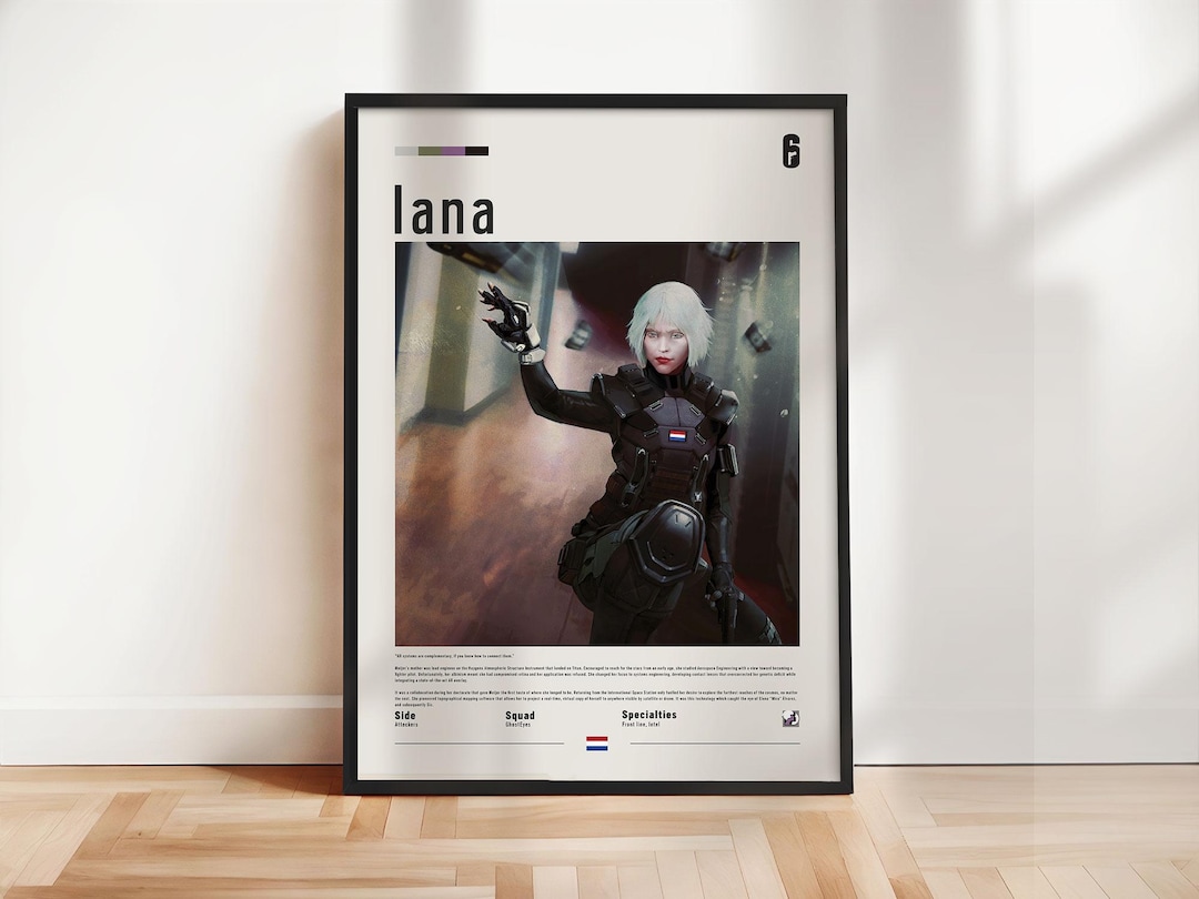 Six Siege - Iana Poster, Six Siege Print, Six Siege Poster, Gaming ...