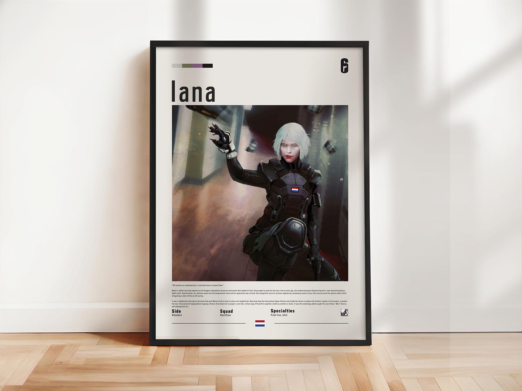 Six Siege - Iana Poster, Six Siege Print, Six Siege Poster, Gaming ...