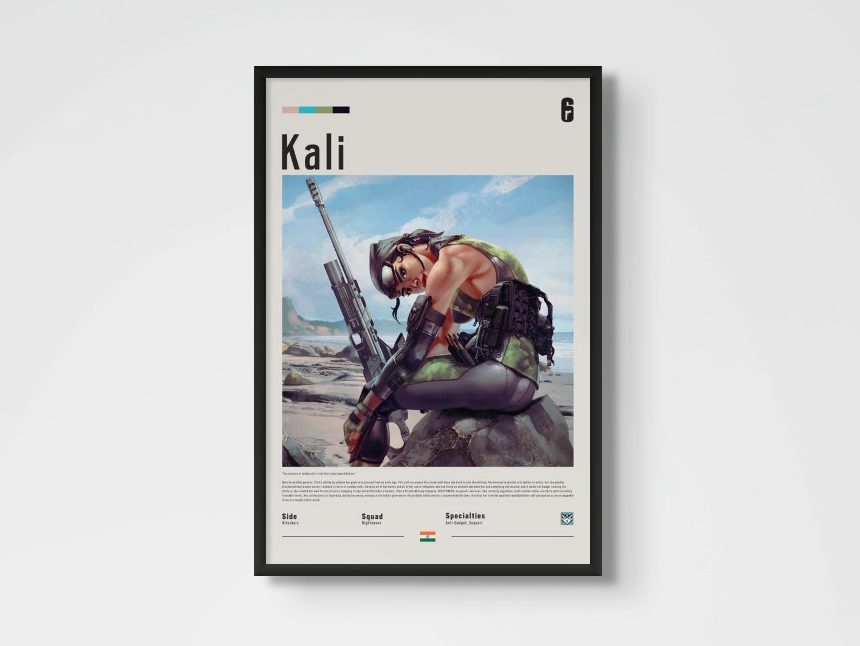 Six Siege - Kali Poster, Six Siege Print, Six Siege Poster, Gaming ...