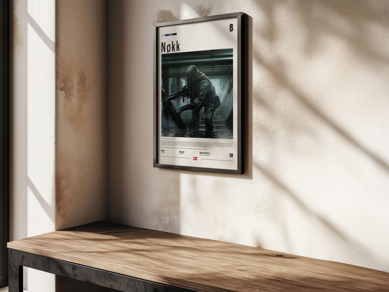 Six Siege Nokk Poster, Six Siege Print, Six Siege Poster, Gaming Print ...