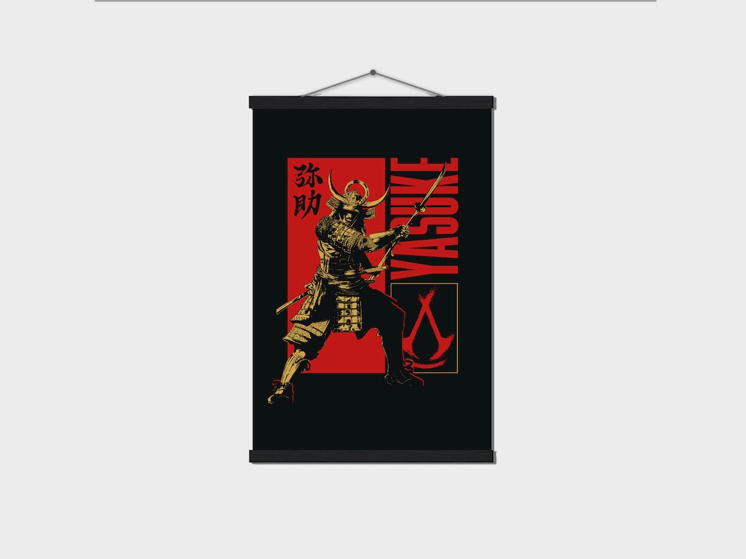 Assassin's Creed Shadows - Yasuke Posing Black- Wall Scroll, Assassin’s ...