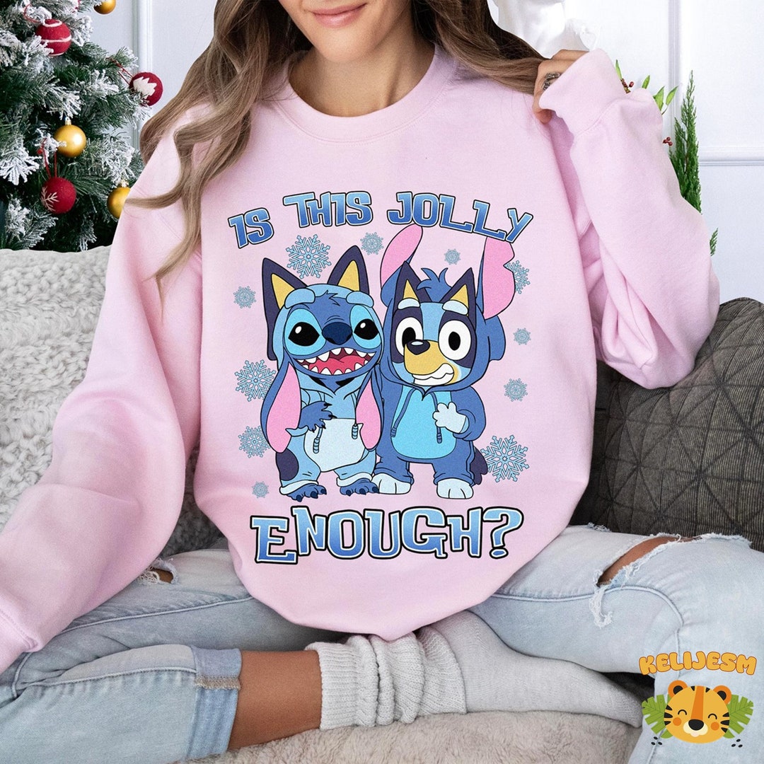 Bluey Stitchmas Shirt Bluey Stitch is This Jolly Enough - Etsy