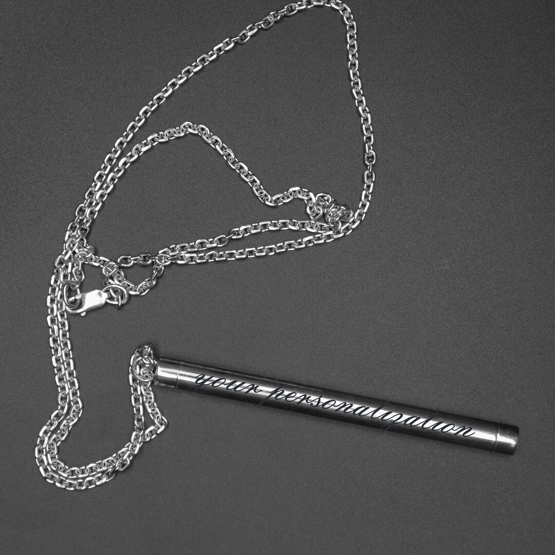 Ethereal Silver Essence Necklace Personalized Stash Pendant , Secret ...