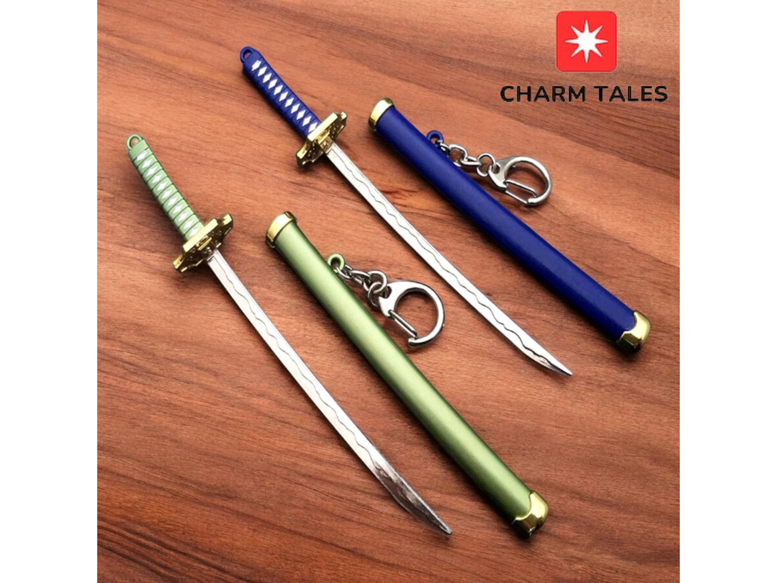 Roronoa Zoro Sword Keychain, One Piece Samurai Keyring, Katana Keychain ...