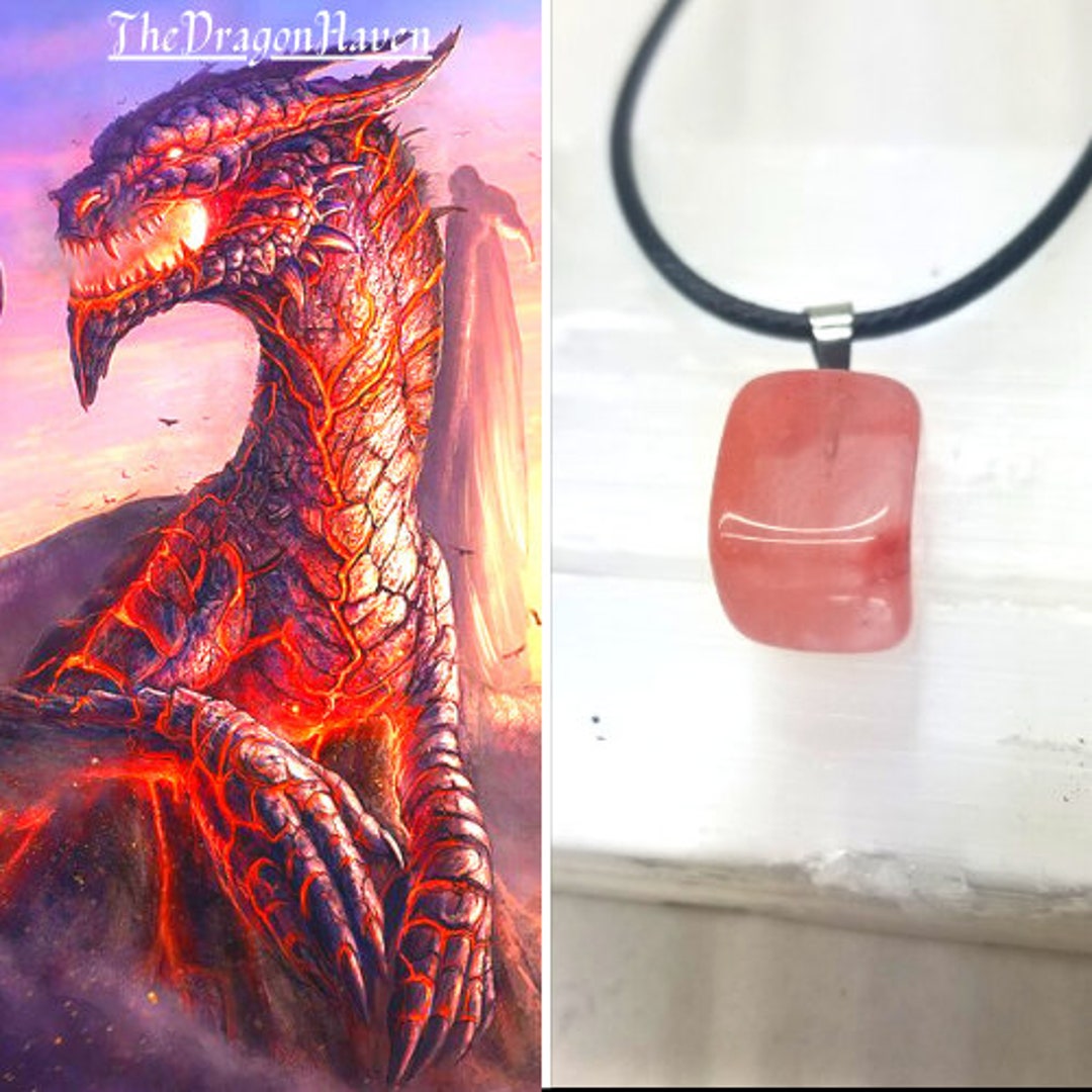 Female fire Dragon, Living Entity, Spirit Companion, pink Tourmaline ...