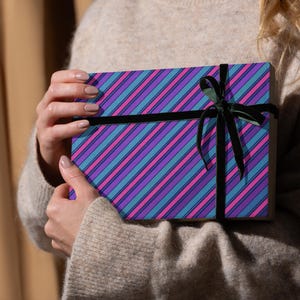 Pink, Purple, Teal Diagonal Stripes Background/digital Paper PNG - Etsy