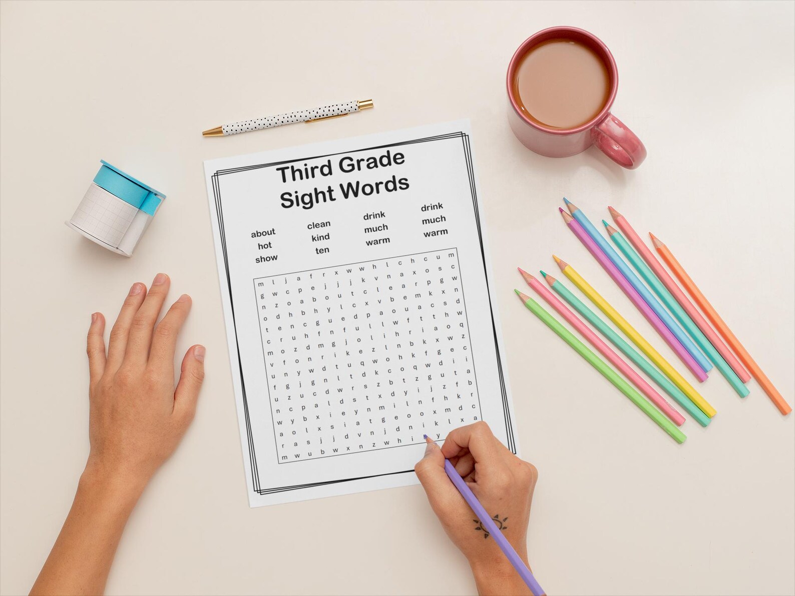 Third Grade Sight Words Word Search: Printable Classroom Activity (PDF ...