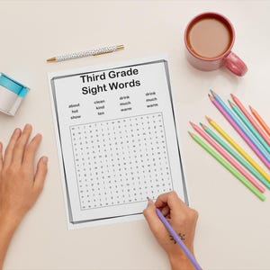 Third Grade Sight Words Word Search: Printable Classroom Activity (PDF ...