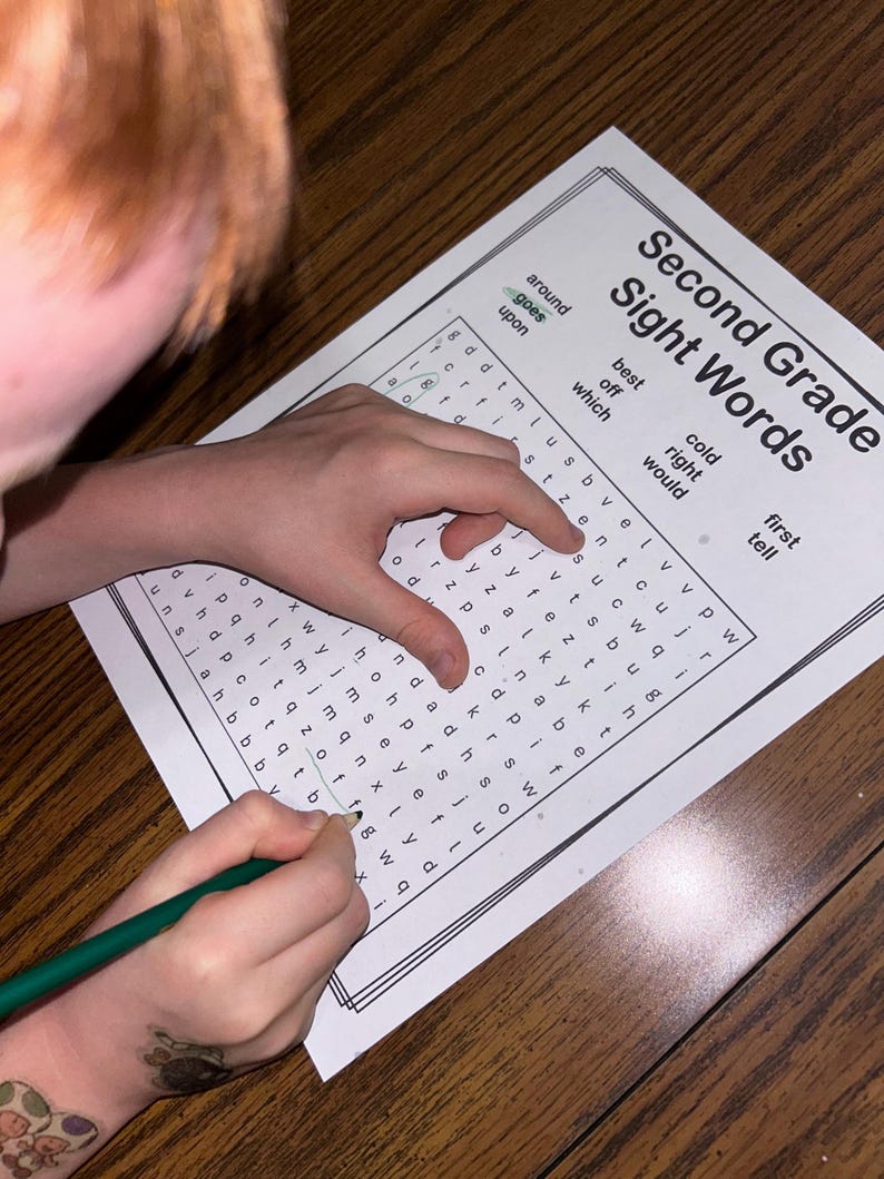 Second Grade Sight Words Word Search: Printable Activity (PDF Download ...
