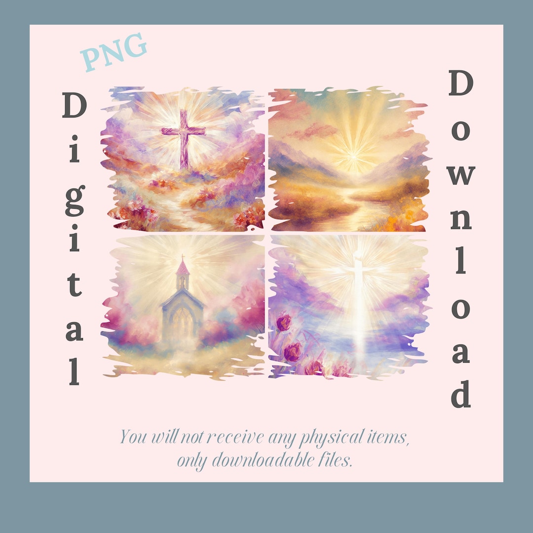 Brushstroke Resurrection Cross PNG: Easter Church Design (digital ...