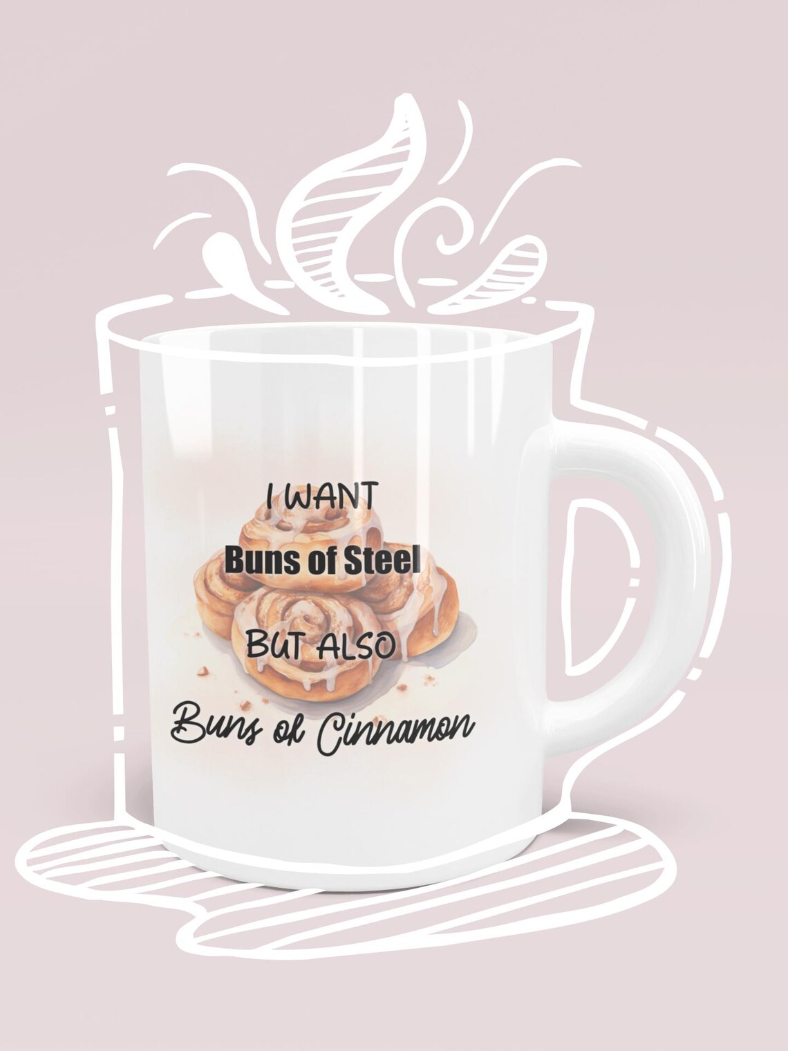 Funny Workout PNG: Buns of Steel & Cinnamon Design (digital Download ...