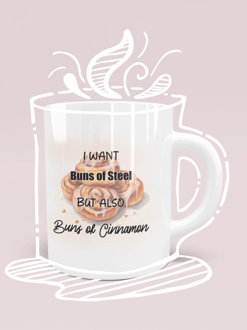 Funny Workout PNG: Buns of Steel & Cinnamon Design (digital Download ...