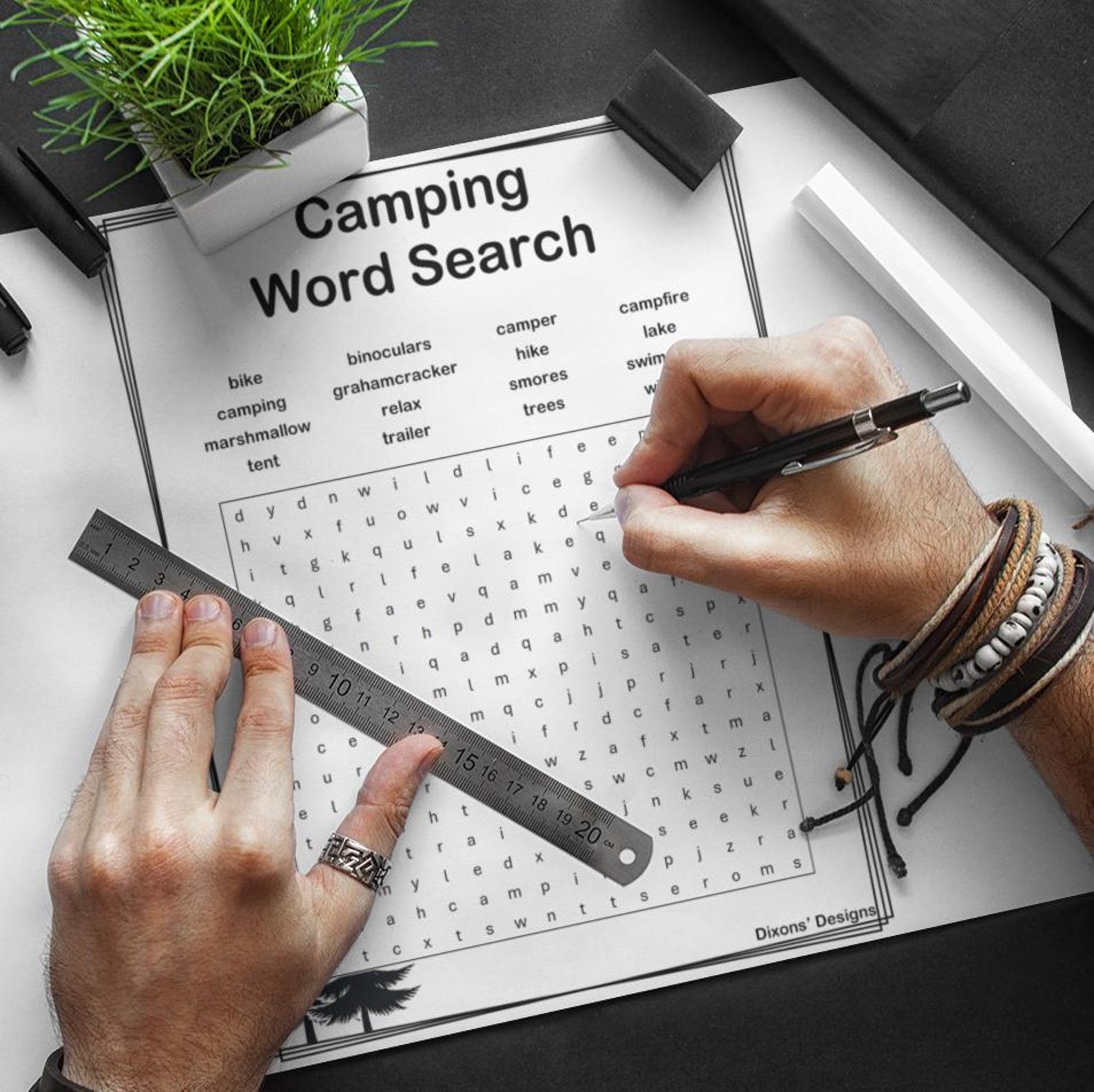 Printable Camping Word Search, Digital Download, PDF, Homeschool ...