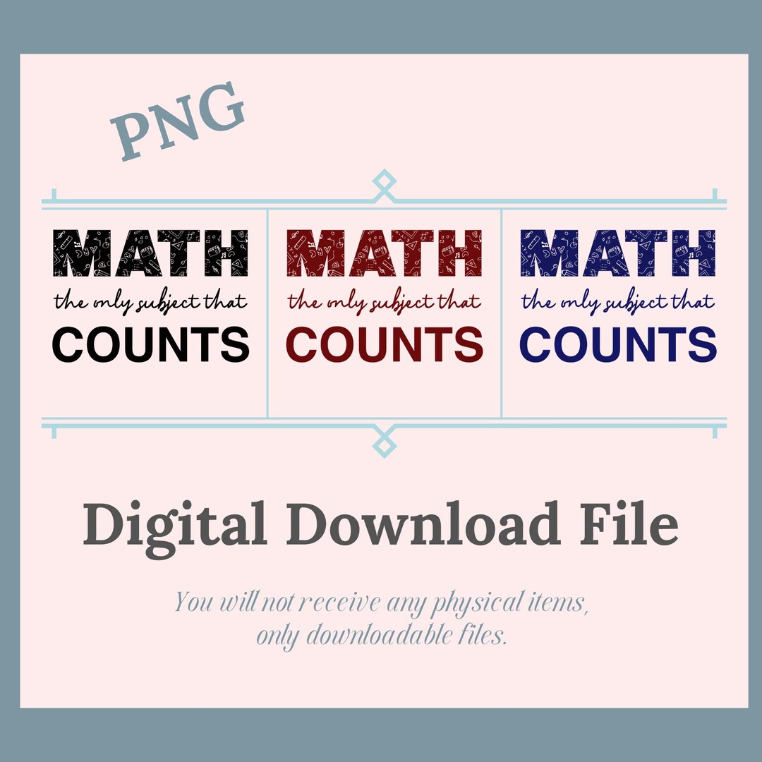 Math, the Only Subject That Counts; Math; Math Puns, Teacher Jokes, 3 ...