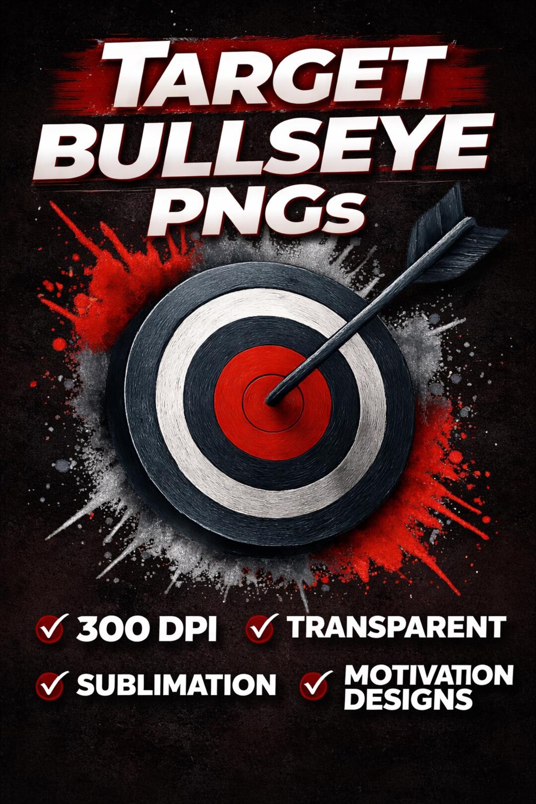 Target Bullseye Arrow PNG - Etsy