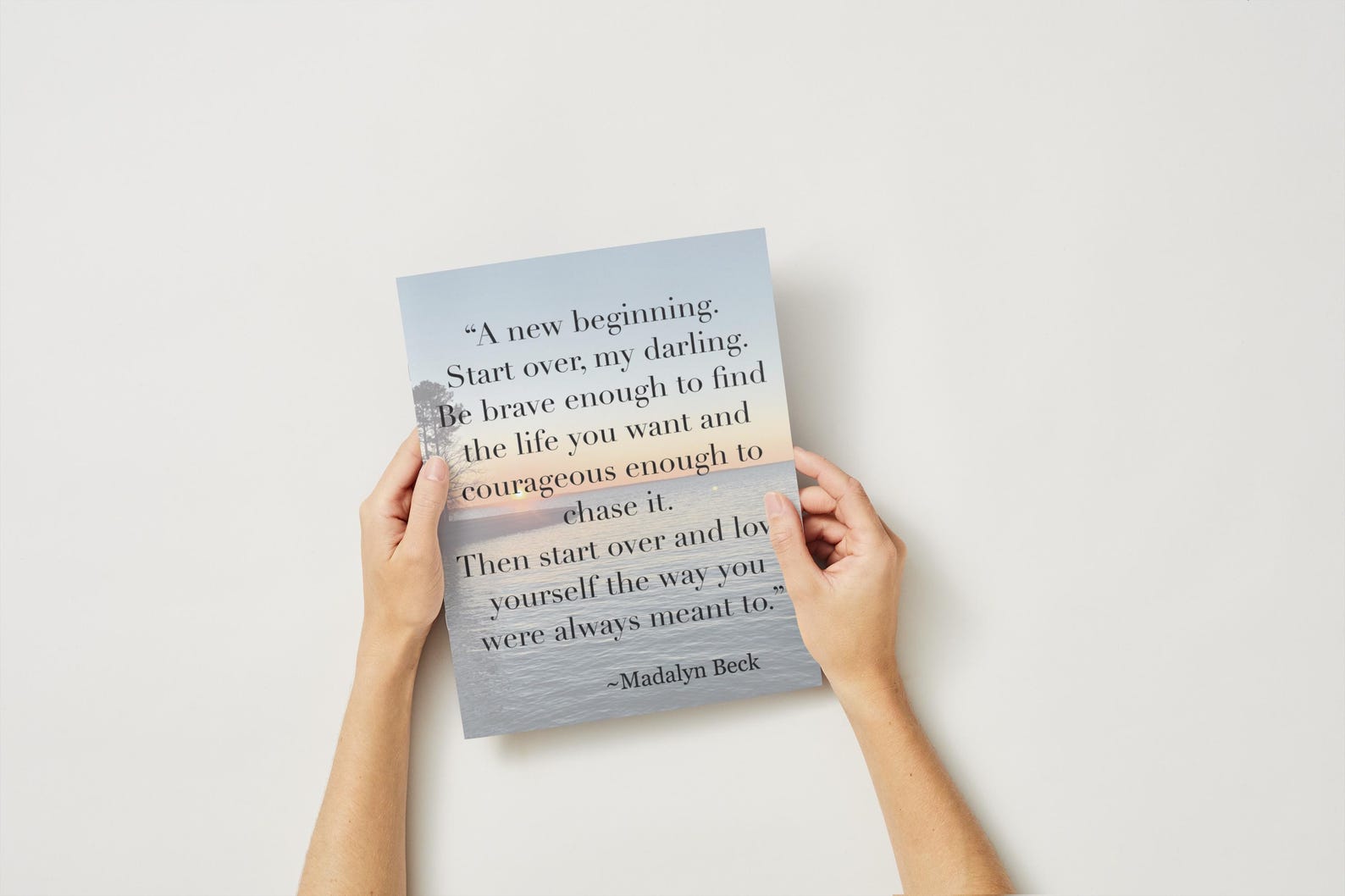 Madalyn Beck Quote, New Beginning Quote, New Beginning Wall Art, Nature ...