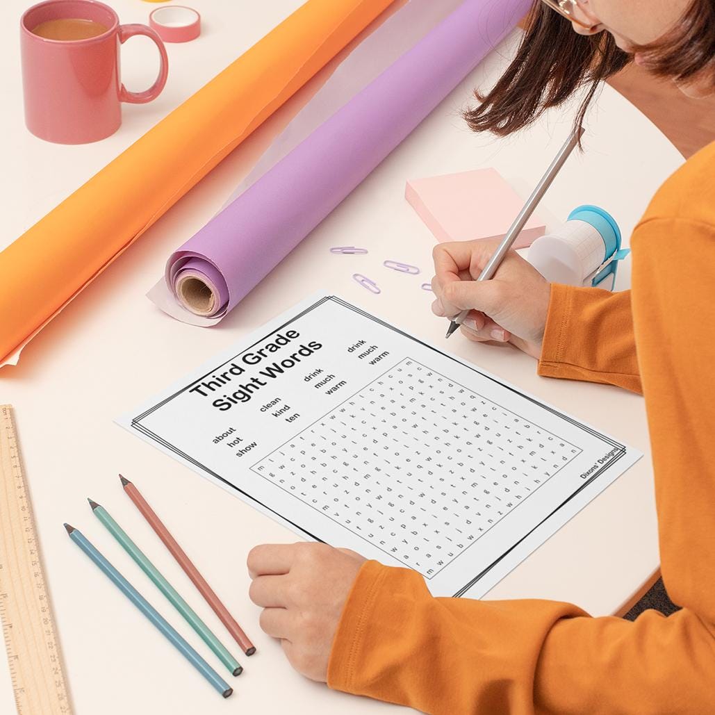 Third Grade Sight Words Word Search: Printable Classroom Activity (PDF ...