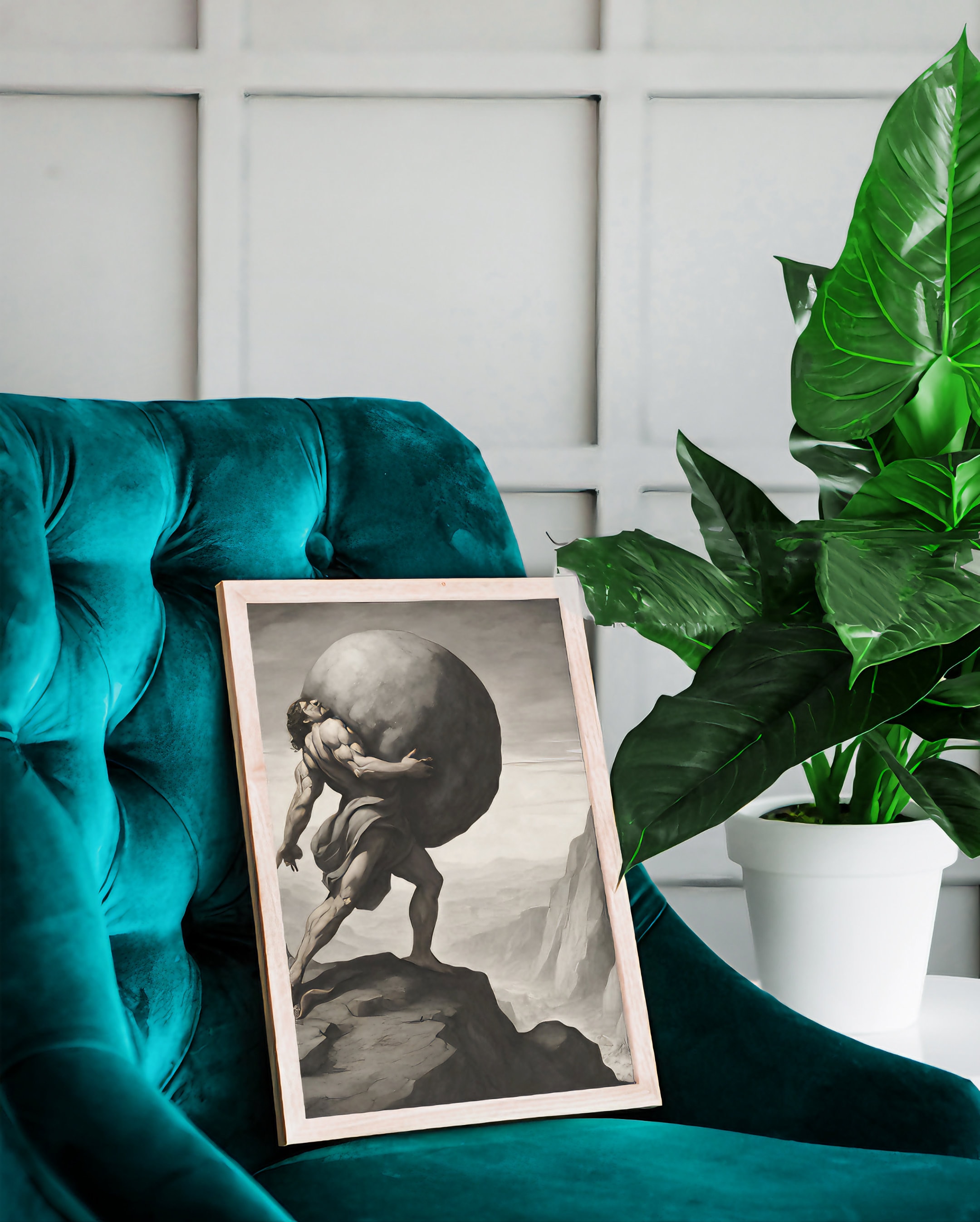 Sisyphus Wall Art Printable Download, Greek Mythology Home Decor ...