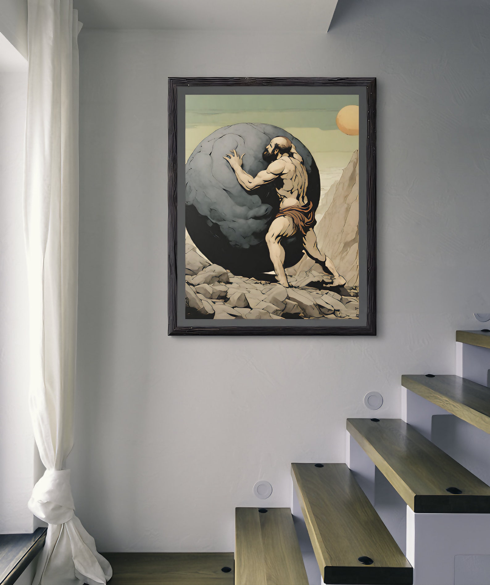 Sisyphus Wall Art Printable Download, Greek Mythology Home Decor ...