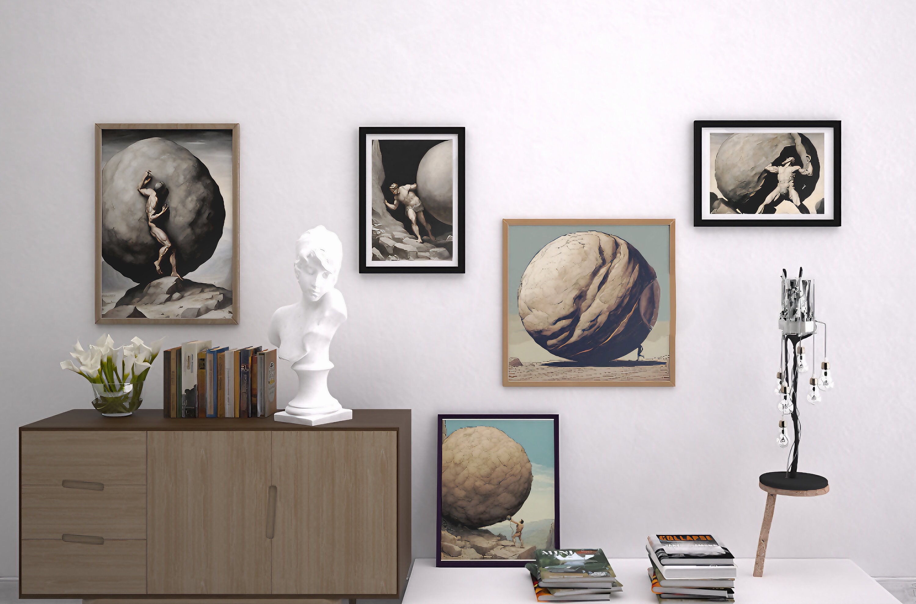 Sisyphus Wall Art Printable Download, Greek Mythology Home Decor ...