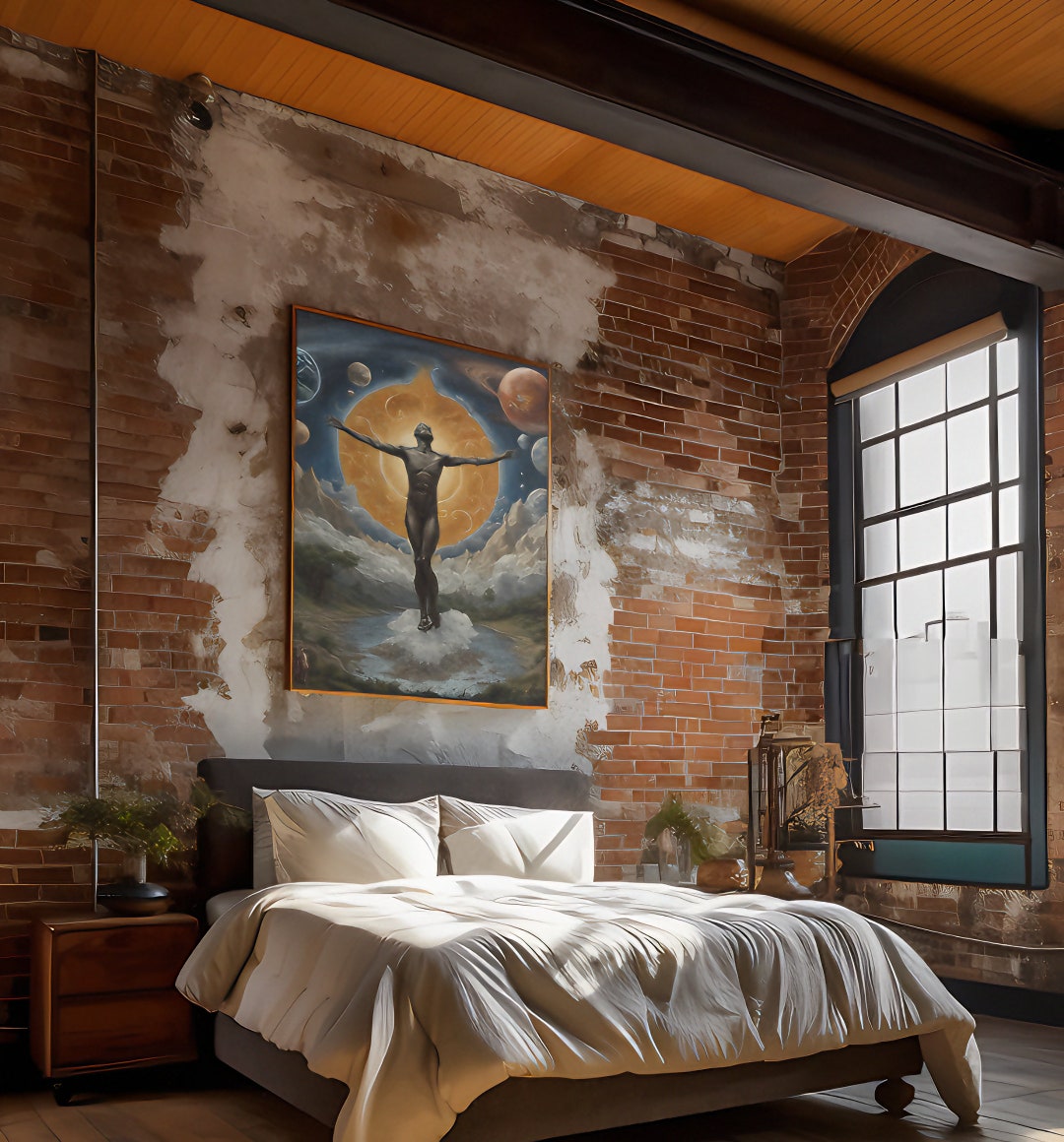 Spiritual Creation of Man Art Print Mythological Sacred Religion Wall ...