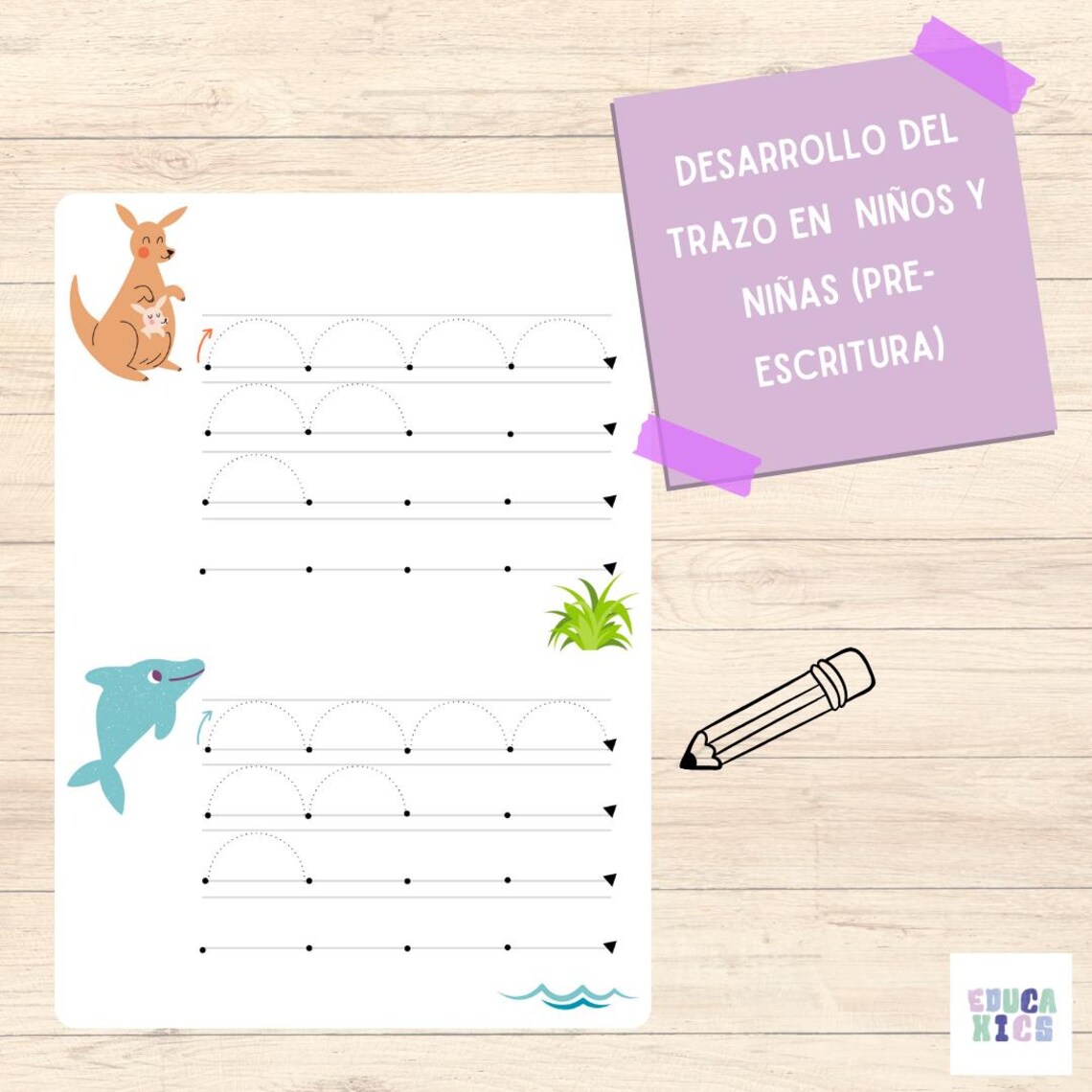 Ficha trazo curvo grafomotricidad infantil. Actividades pre escritura ...
