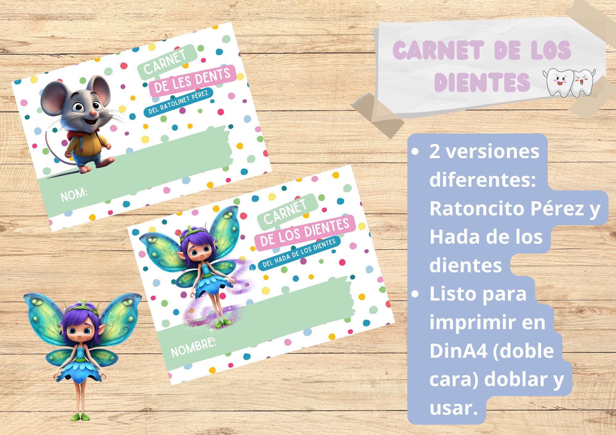 Tooth Card, RATONCITO PÉREZ, Tooth Fairy, Tooth Card, Ratolinet Pérez ...