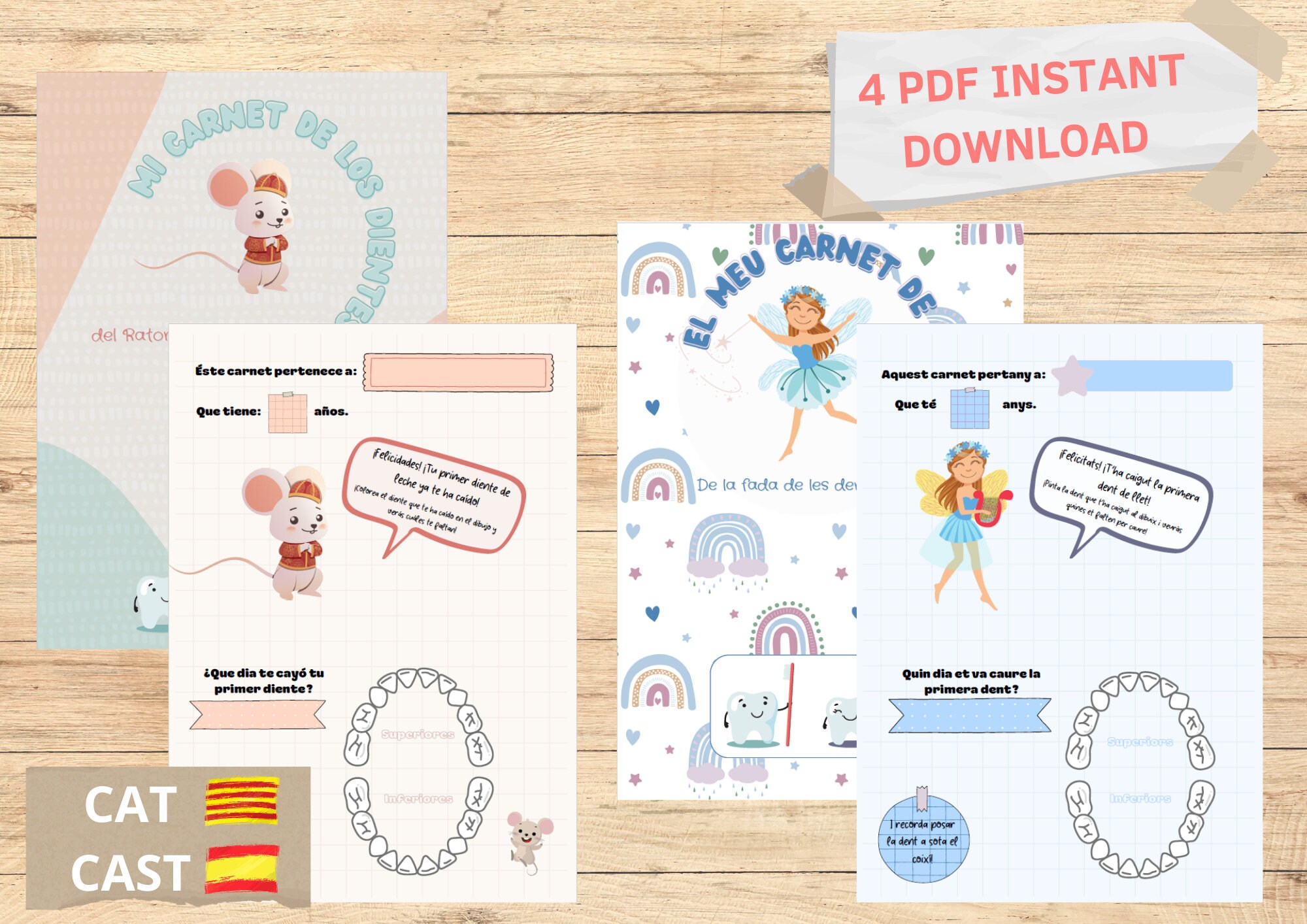 Tooth Card, RATONCITO PÉREZ, Tooth Fairy, Tooth Card, Ratolinet Pérez ...