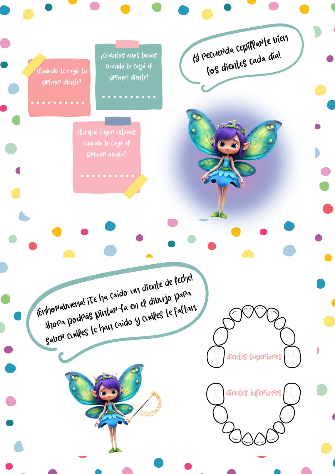 Tooth Card, RATONCITO PÉREZ, Tooth Fairy, Tooth Card, Ratolinet Pérez ...